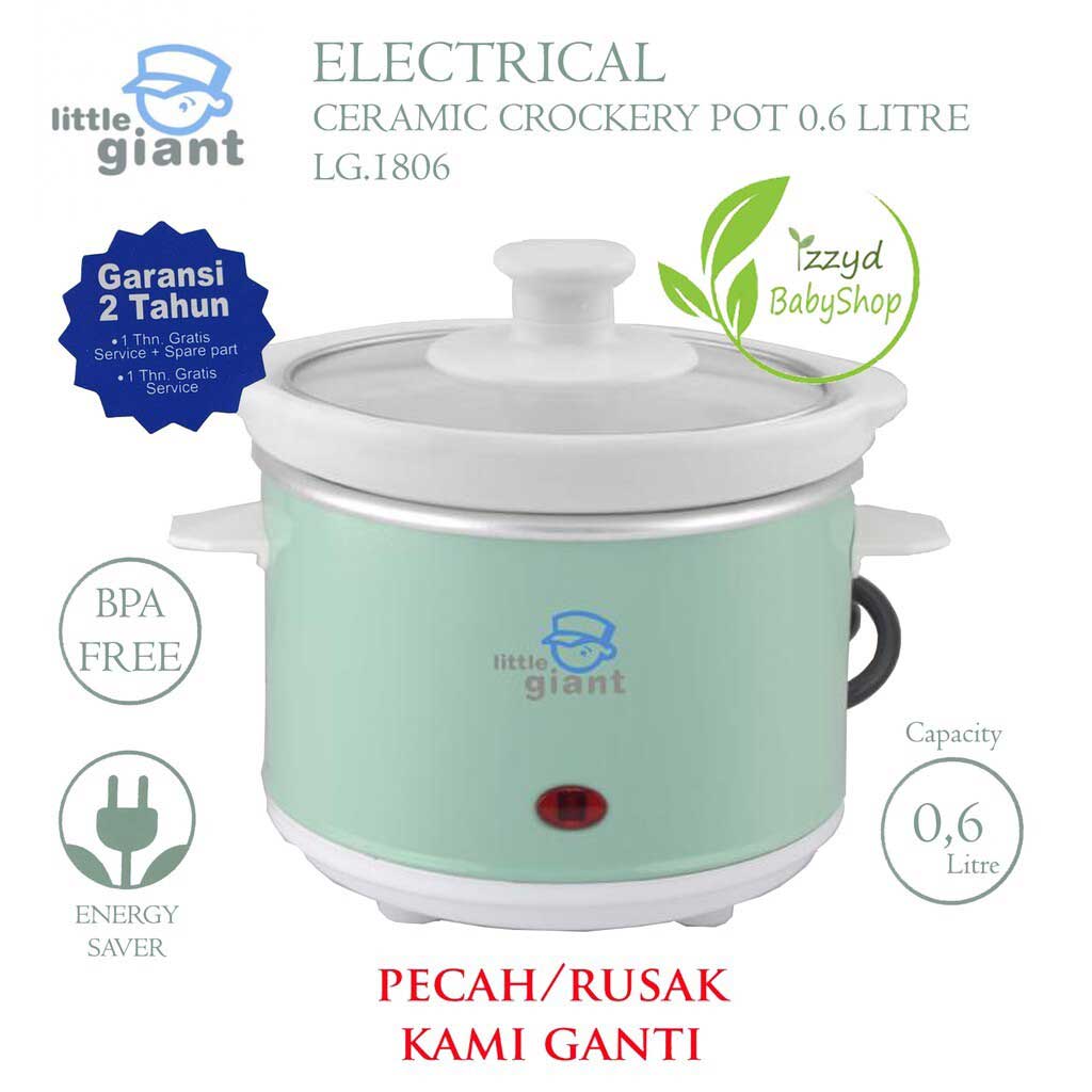 Jual Little Giant Electrical Ceramic Slow Cooker 0,6L Green - Food ...