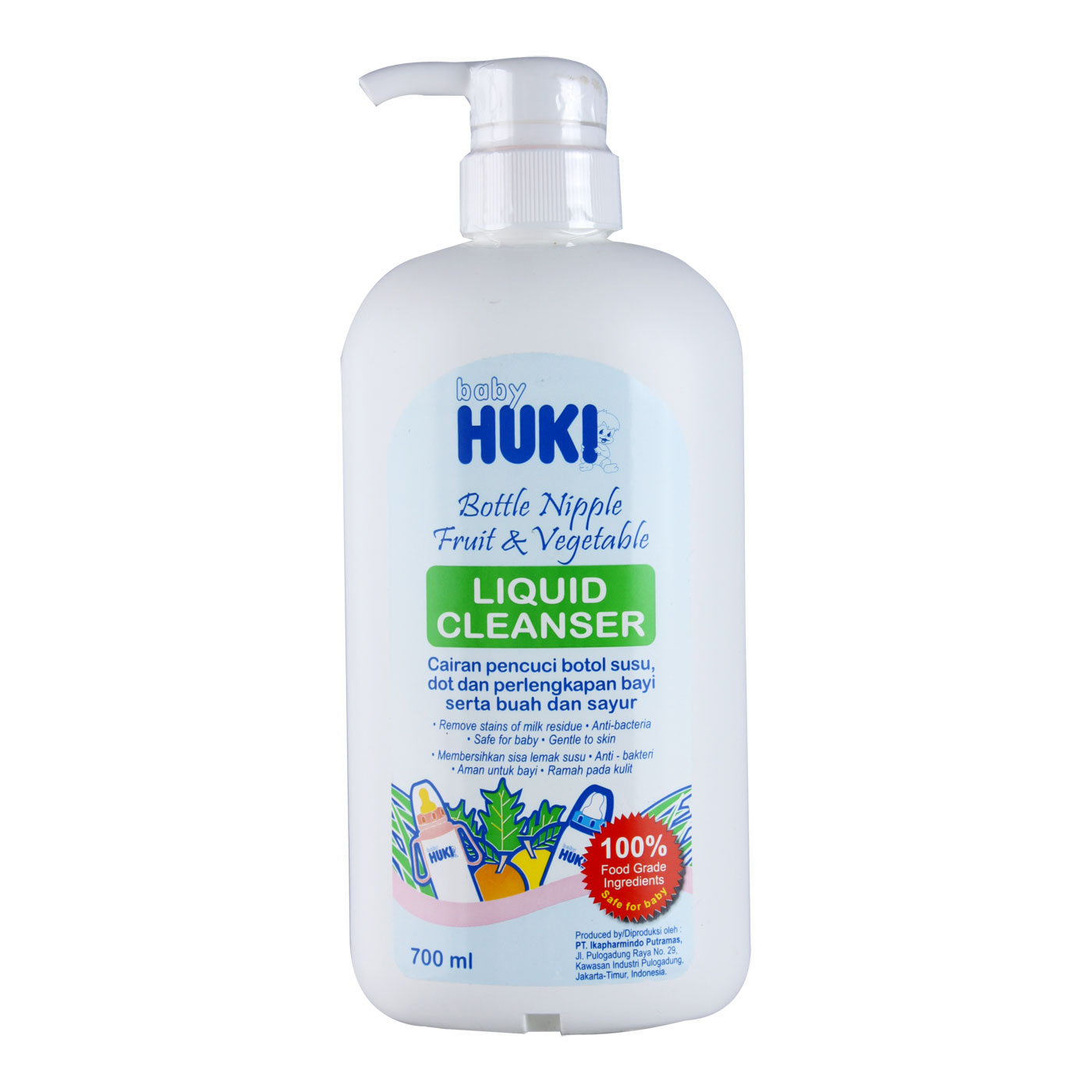 Jual Huki Liquid Cleanser 700ml Pump - Pembersih Alat Makan Bayi ...