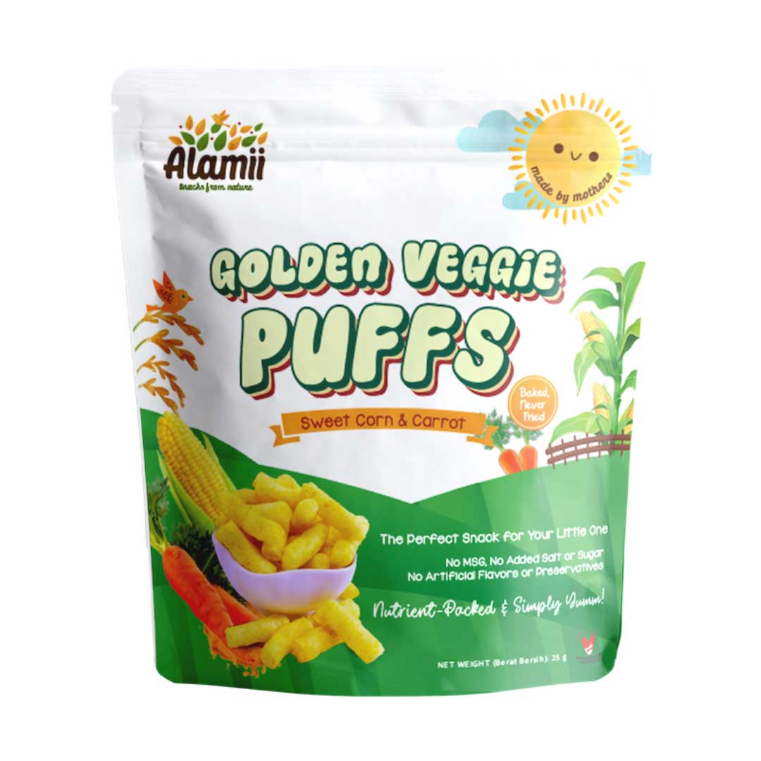 Jual Alamii Snack Bayi dan Anak - Golden Veggie Puffs 25G - Cemilan ...