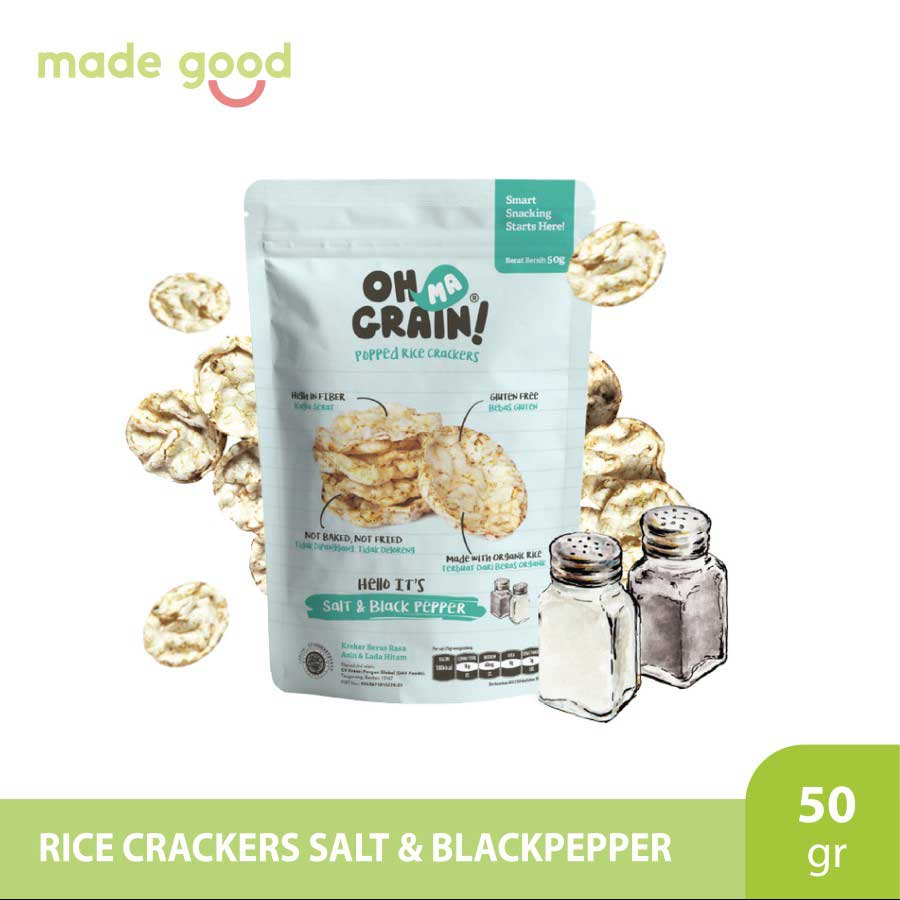 Jual Oh Ma Grain! Rice Crackers 50gr - Snack Beras Sehat Halal Organik ...