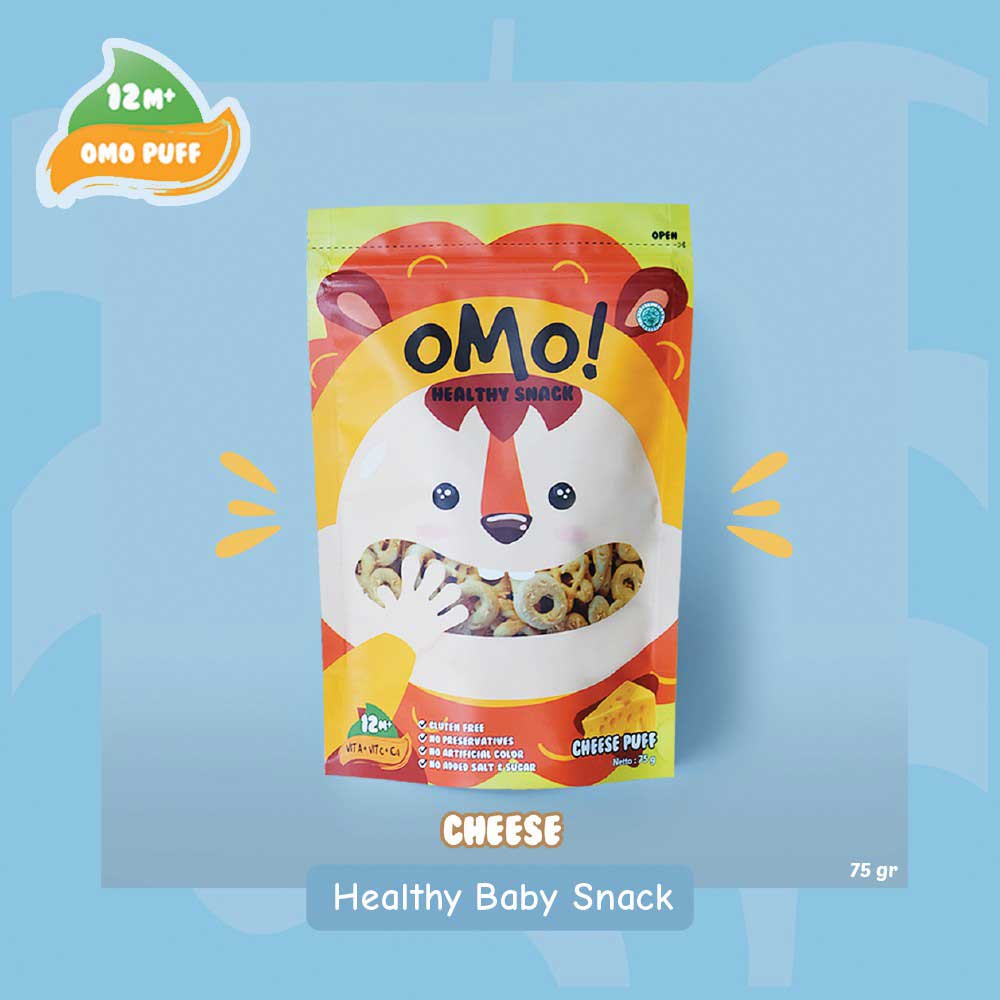 Jual OMO! Puff - Snack Healthy Baby untuk Bayi Sehat 75 gram 1+ tahun ...