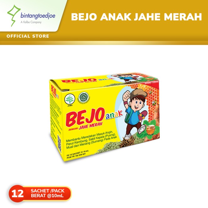 Jual Bejo Anak Jahe Merah (12 sachet) - Kebutuhan Ibu Termurah, Harga Promo
