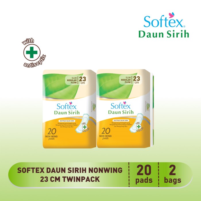 Jual Softex Daun Sirih + Vitamin E Non Wing 23Cm 20s x 2 Pack ...