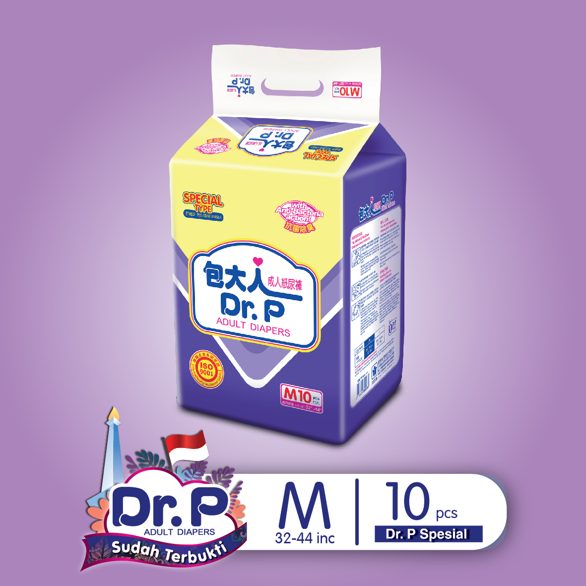 Jual Dr. P Special M 10 (Pcs) - Popok Sekali Pakai Termurah, Harga Promo