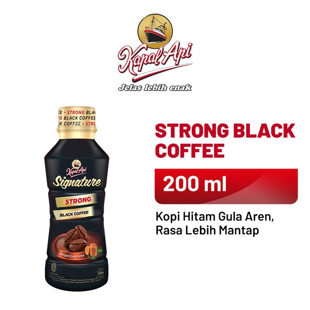 Jual Kapal Api Signature Strong Black Coffee 200 ml - Bahan Makanan ...
