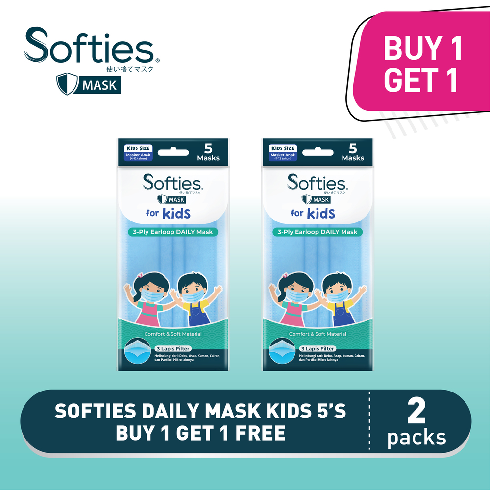 Jual Buy 1 Get 1 Softies Daily Mask Kids 5s - Peralatan Kesehatan ...