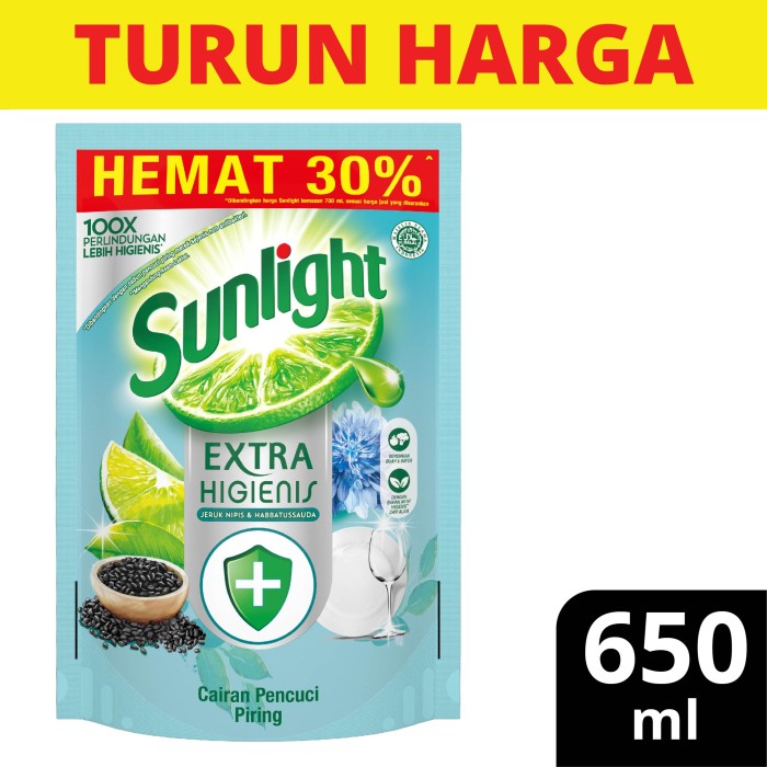 Jual Sunlight Sabun Cuci Piring Higienis 650mL - Kebutuhan Rumah Tangga ...