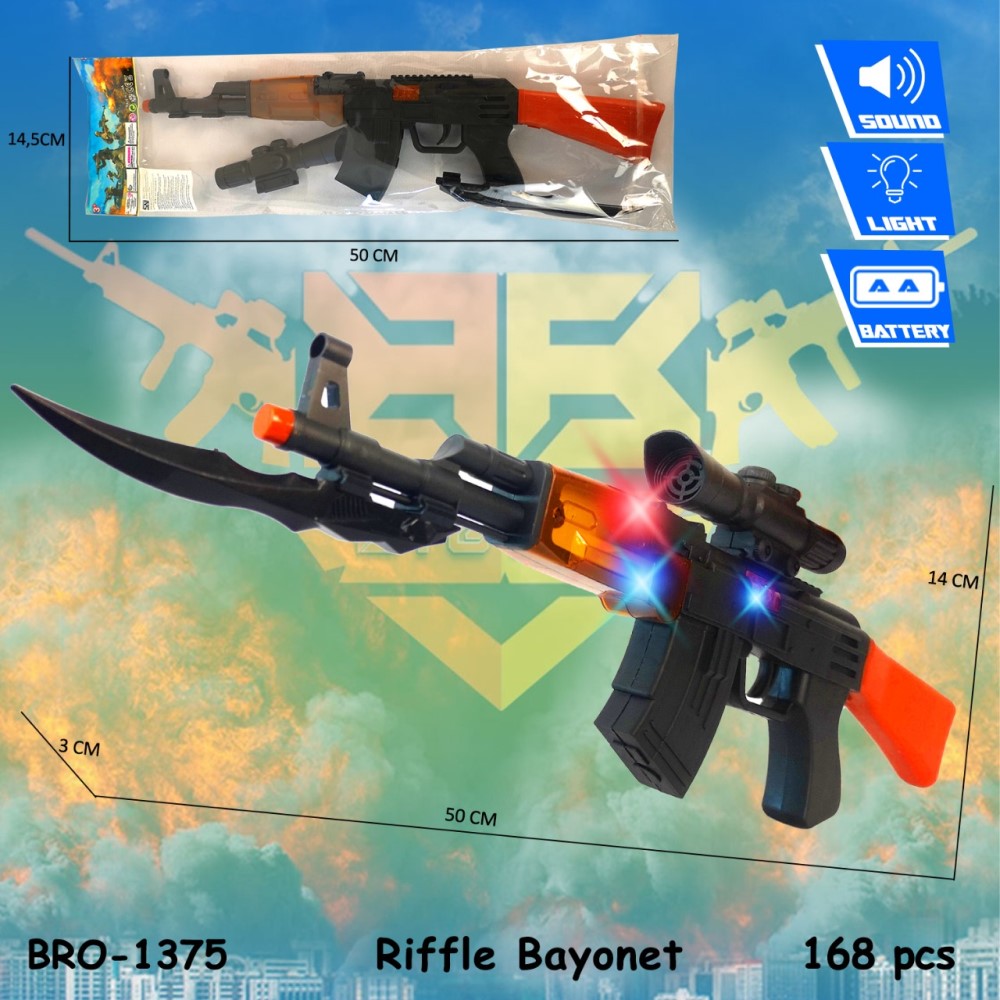 Jual Mainan Anak Pistol Pistolan AK47 Tembak Tembakan Baterai Batre Bunyi Suara Musik Lampu ...