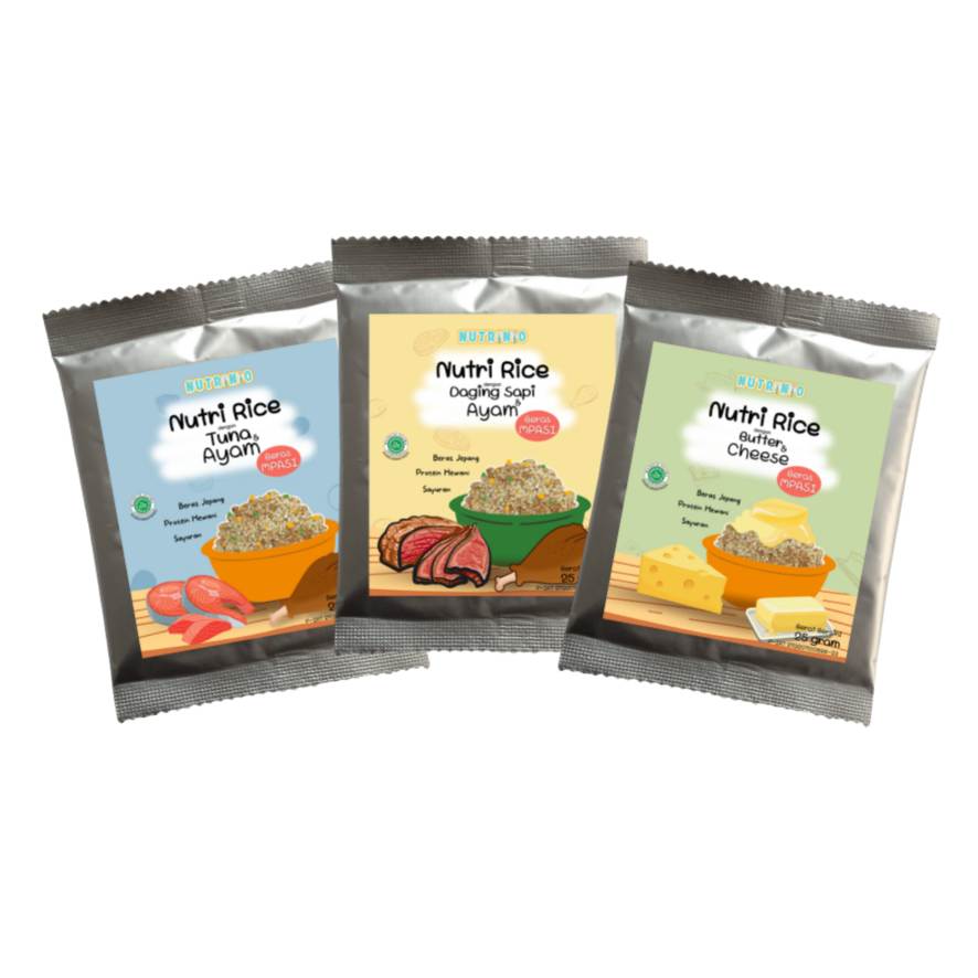 Jual Nutrinio Nutri Rice Travelling Series 25 g | Daging Sapi & Ayam ...