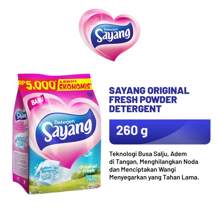 Jual Sayang Original Fresh Powder Detergent 260 GR - Perlengkapan Kamar ...