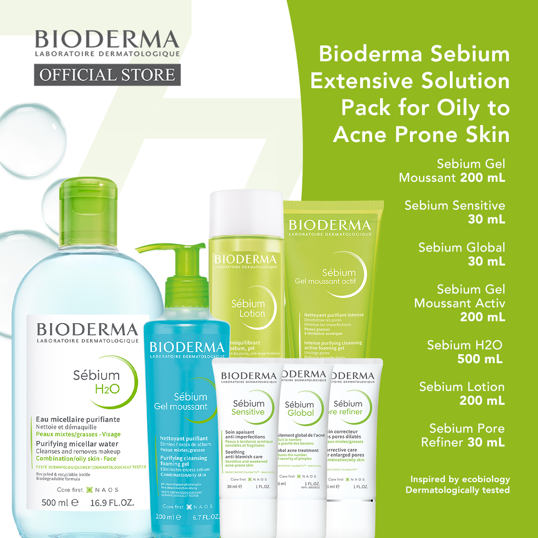 Jual Bioderma Sebium Extensive Solution Pack for Oily to Acne Prone ...