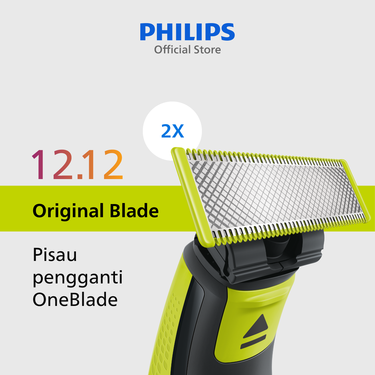 Jual Philips Refill Oneblade QP220/51 Hybrid Blister Blade 2 Pack ...
