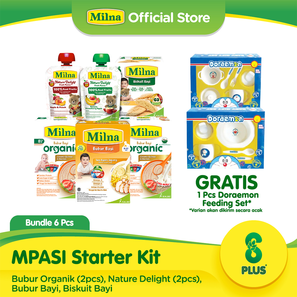 Jual Paket Milna MPASI 8+ Starter Kit - Doraemon - Makan, Menyusui ...