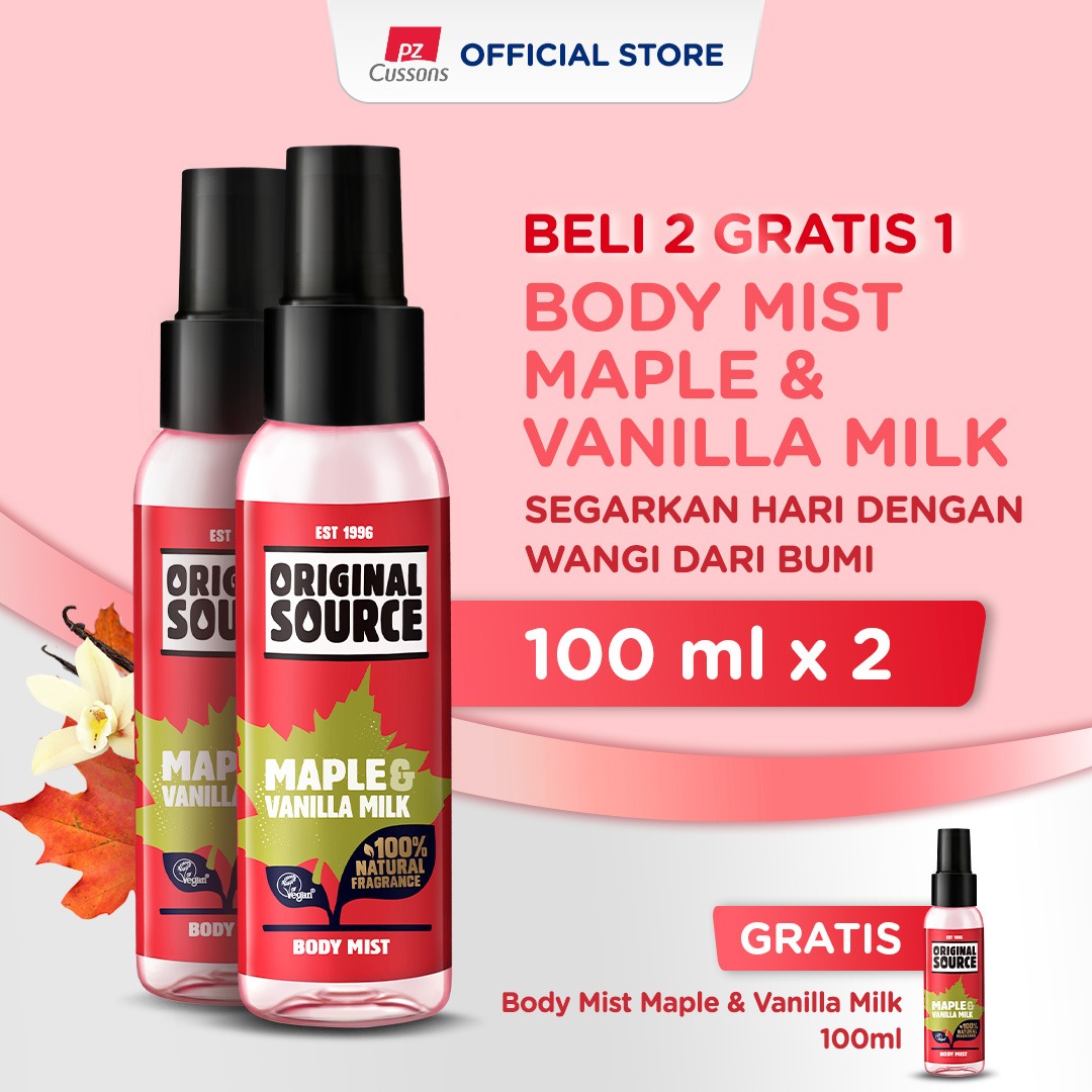 Jual Beli 2 Gratis 1 - Original Source Body Mist Maple Vanilla 100ml - Perawatan Diri Termurah ...