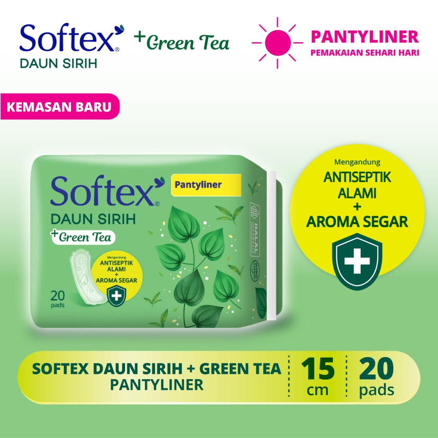 Jual Softex Daun Sirih Green Tea PLiner 60x20s [SEGARI ONLY] - Kebutuhan Ibu Termurah, Harga Promo